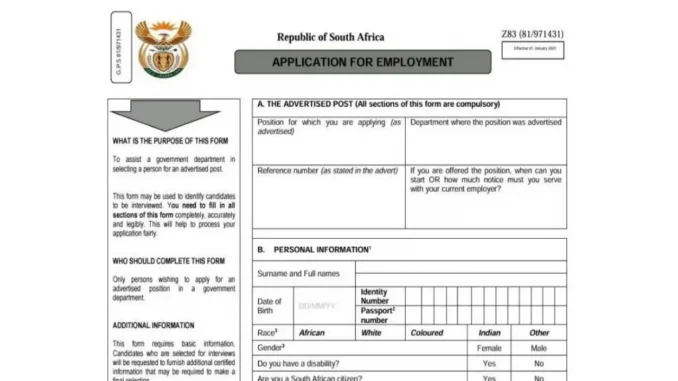 How to Complete the Z83 Form: Step-by-Step Guide - WorkforGov.co.za